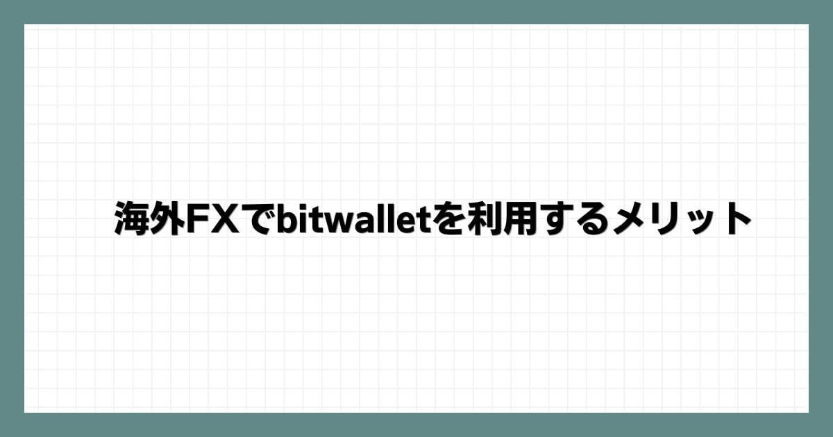 bitwallet（ビットウォレット）とは？特徴や海外FXでの使い方・登録方法を解説